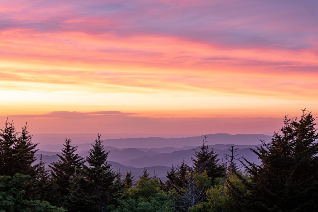 Summer Sunset Above the Cherokee National Forest - Asheville Pictures